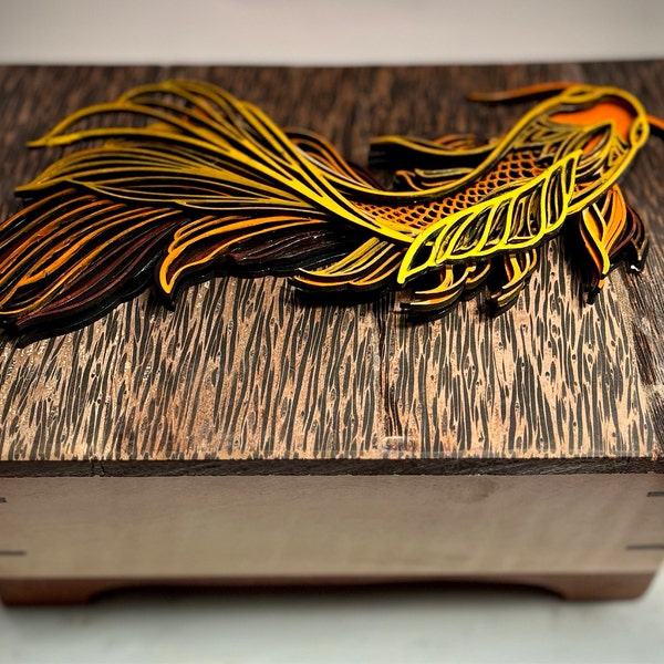 Multilayer Koi Fish Laser Cut Asia Koi Layered SVG Koi Paper Cut Fish ...