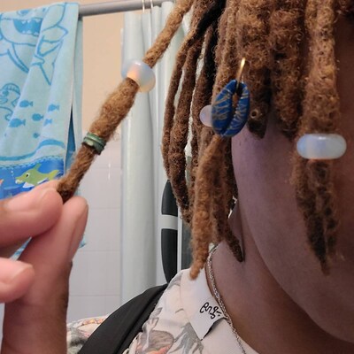 Set of 2 Cowrie Loc Cuffs 11-12 Mm, Loc Jewelry, Dread Cuffs, Dread ...