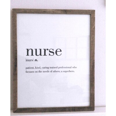 Nurse Definition Printable Wall Art Minimal Print Nurse Print Modern ...