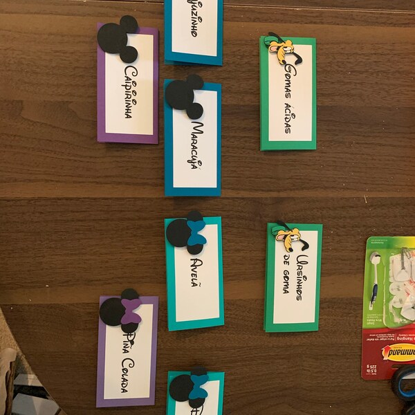 Mickey Mouse Place Cards Seating Cards Food Cards Food Tents Custom ...