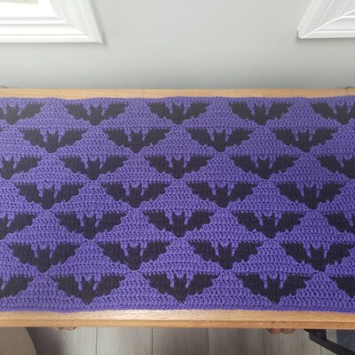 Batty Mosaic Crochet Pattern Bat Chart by Sixel Design - Etsy