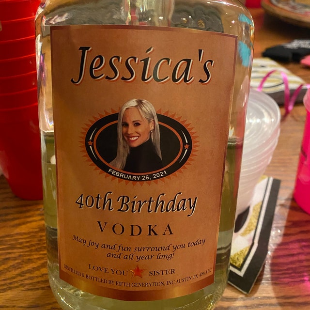 Personalized liquor labels with your photos and by GiftIdeaStudio