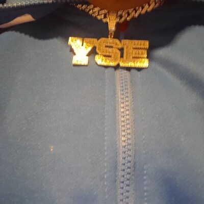 Hot Trendy Icy Nameplate With Heartbail, Personalized Letters Pendant ...