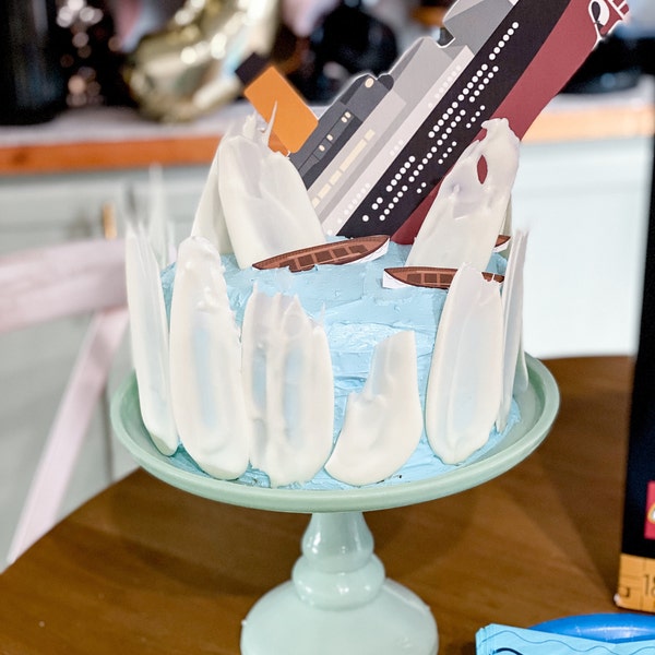 Titanic Cake Topper Titanic Party Decorations Titanic Party Topper ...