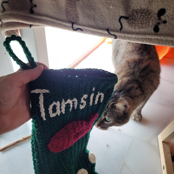Cat Christmas Stocking - Etsy