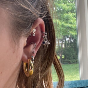 Star Conch Ear Piercing Conch Piercing Conch Hoop Earring - Etsy