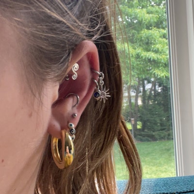 Star Conch Ear Piercing Conch Piercing Conch Hoop Earring - Etsy