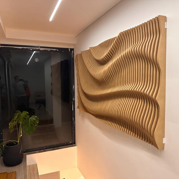3D Ripple Wall Art Sculpture STL File: CNC Router Project (digital ...