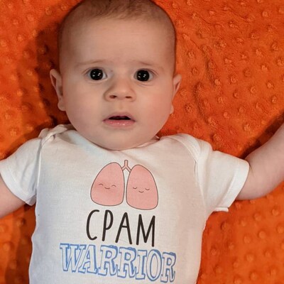 CPAM Warrior Onesie® CCAM Onesie®, Surgery Onesie®, Lung Bodysuit, Nicu ...