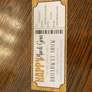 Realistic Concert Ticket Stub Editable Ticketmaster Stub Custom Event ...