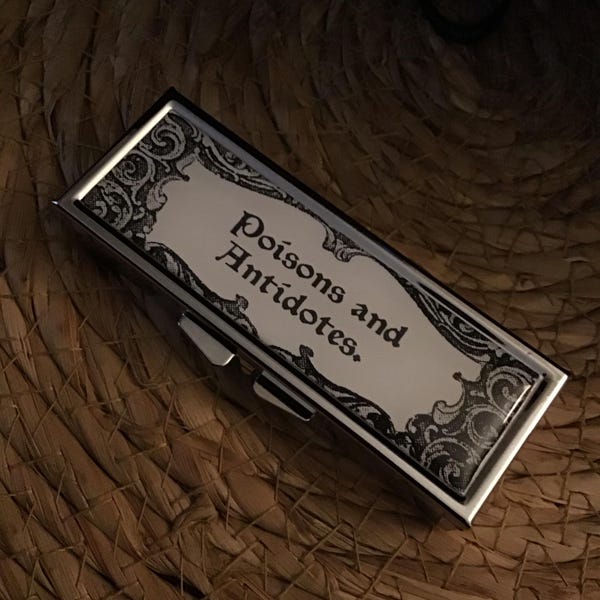 Poisons and Antidotes Pill Box - Steampunk, Gothic, Curious, Strange ...