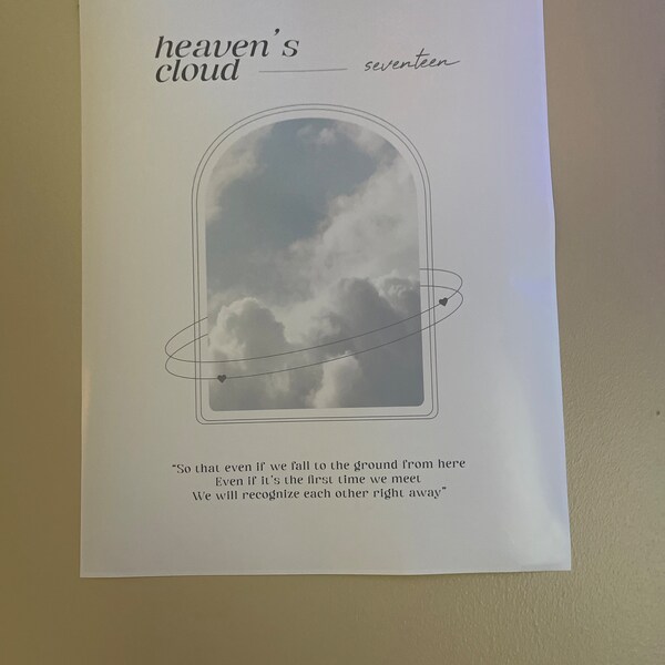 Seventeen Heaven's Cloud Poster | Kpop Digital Print Download | SVT ...
