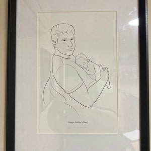 CUSTOM FAMILY PORTRAIT Illustration, Gift for Mom, Gift for Dad, Family ...