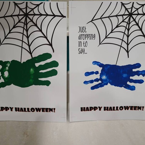 Spider Handprint Art, Halloween Craft for Kids, Handprint Keepsake ...