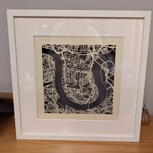 Hand Cut Rome Colosseum Papercut Map 10x10cm Unique Original Map Art ...