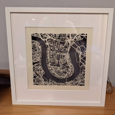 Hand Cut Rome Colosseum Papercut Map 10x10cm Unique Original Map Art ...