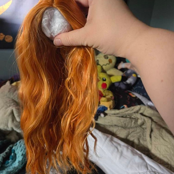 Custom Doll Wig for Minifee 1/4 BJD Dolls tan Caps 6-7 Head Size of Bjd ...