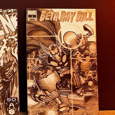Marvel X-men Laser Engraved Comic Book Cover Art Set of 4 - Etsy