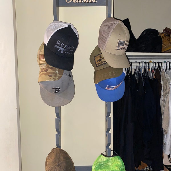 Cap Rack , Rack for 20 Caps, Custom Cap Rack , Cap Rack 3D, Personalize ...