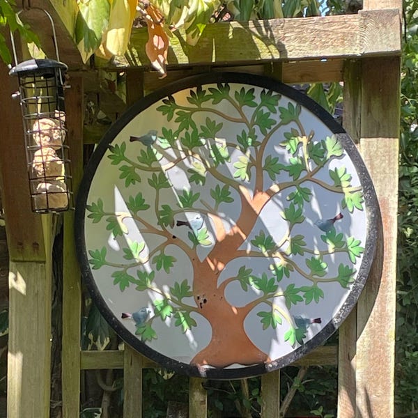 Rustic Circular Tree of Life Garden Wall Art, Rustic Outdoor Wall Art ...