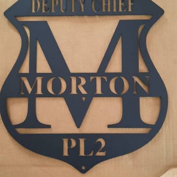 Personalized Police Sign for Home, Metal Wall Art, Police Officer Gifts ...
