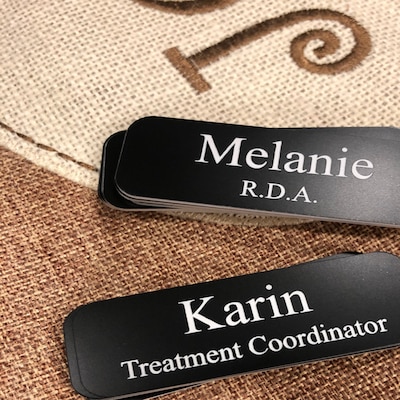 Name Tag 1 X 3 Custom Engraved Name Badge Employee Custom Personalized ...