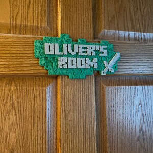 3D Door Sign Minecraft-inspired Personalized Name Custom | Etsy