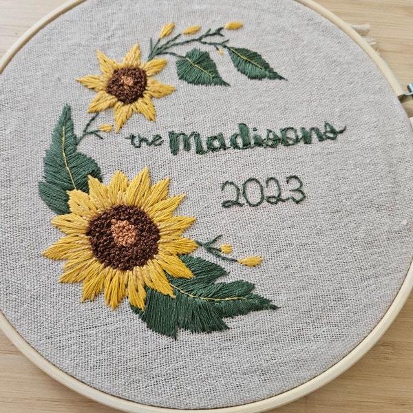 PDF Pattern, Sunflower Half Wreath, Embroidery Pattern, Summer - Etsy