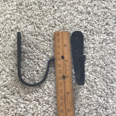 Rustic Cast Iron Coat Hooks 5 Pack Wall Mounted Farmhouse Decor square ...