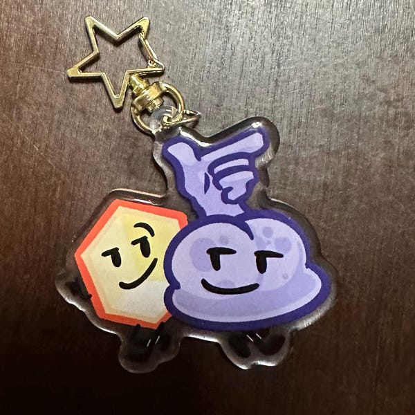 BFDI Keychains - 2.5" Acrylic - Firey, Bubble, Teardrop, Golfball ...