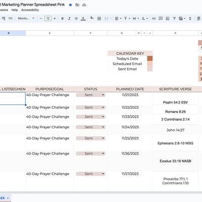 Podcast Planner Template Google Sheets, Digital Content Planner and ...