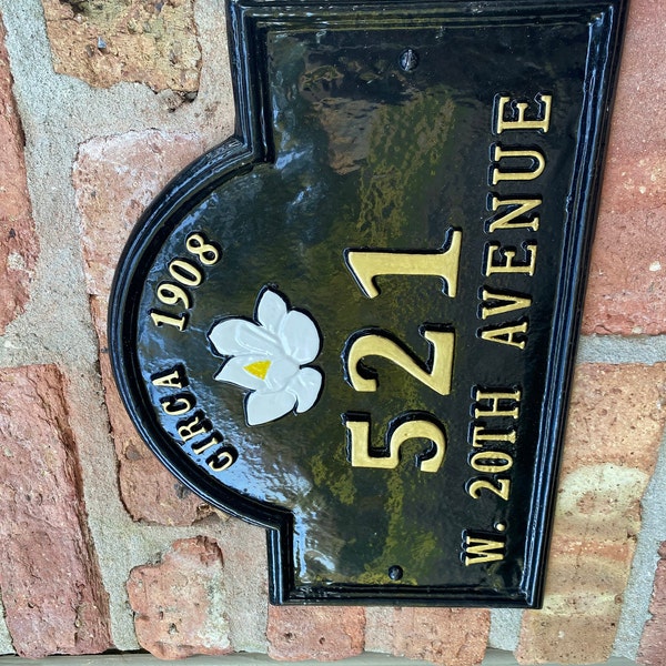 Vintage Traditional House Numbers, Personalized House Number Plaque ...