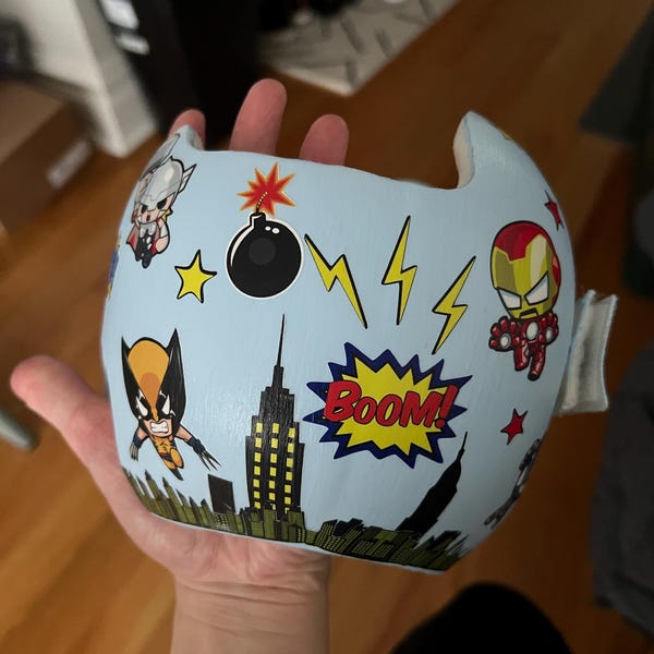 Custom Design Doc Band Decoration Decals, Stickers, Cranial Helmet ...