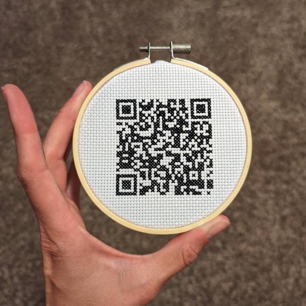 Rickroll QR Code Cross Stitch Pattern - Etsy
