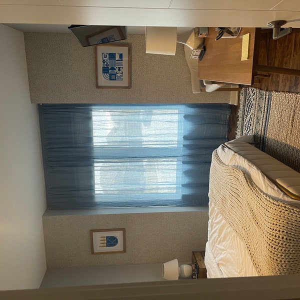 Light Blue Sheer Linen Curtains, Azure Delicate and Light Curtain Panel ...