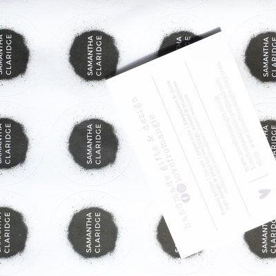 CIRCLE LOGO STICKERS 37mm 35 per Sheet // Custom Made With Your Design ...