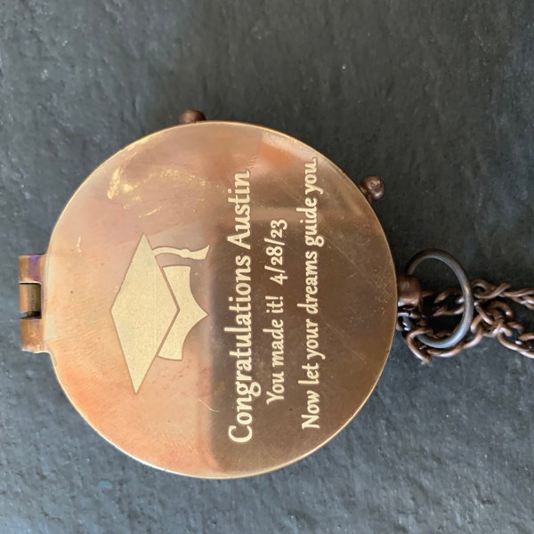 Personalized Graduation Gift Compass, Custom Working Compass, Gift for ...