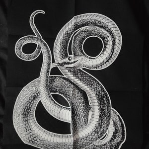 Snake Back Patch Serpent Large Patch, Slytherin, Punk Backpatch, Witchy ...