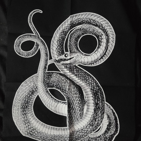 Snake Back Patch - Serpent Large Patch, Punk Rock Backpatch, Witchy ...