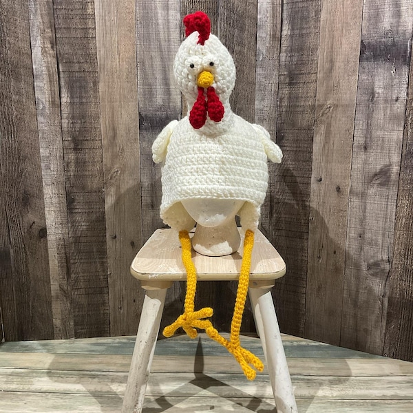 Crochet Pattern Chicken Hat/ Chicken Hat Pattern/ Spring Chicken Hat ...