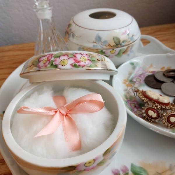 Luxurious Body Powder Puff, 4 Inches With Peach Ribbon Handle and Bow ...