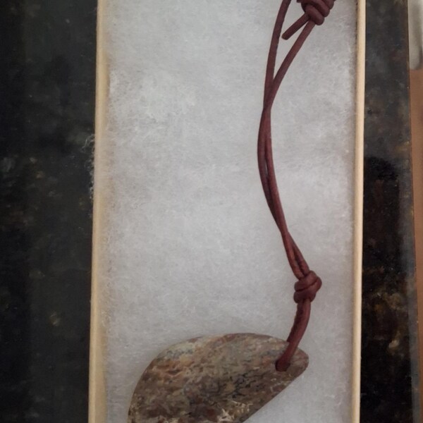 Surfite Surf Stone Freeform Pendant With a Minimalist Leather Cord ...