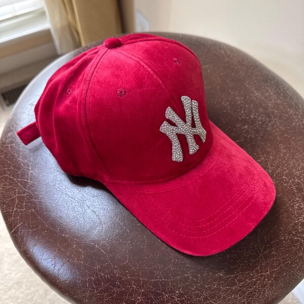 Blue NY Rhinestone Caps - Etsy