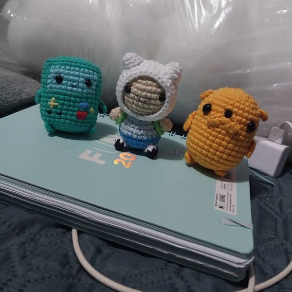 3-in-1 Adventure Time Crochet Pattern Bundle Finn Jake BMO Amigurumi ...