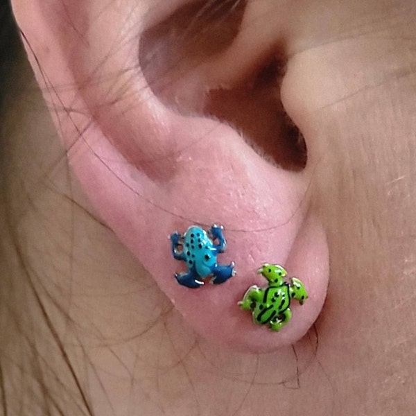 16G Tiny Frog Internally Threaded Cartilage Stud/daith Studs/tragus ...