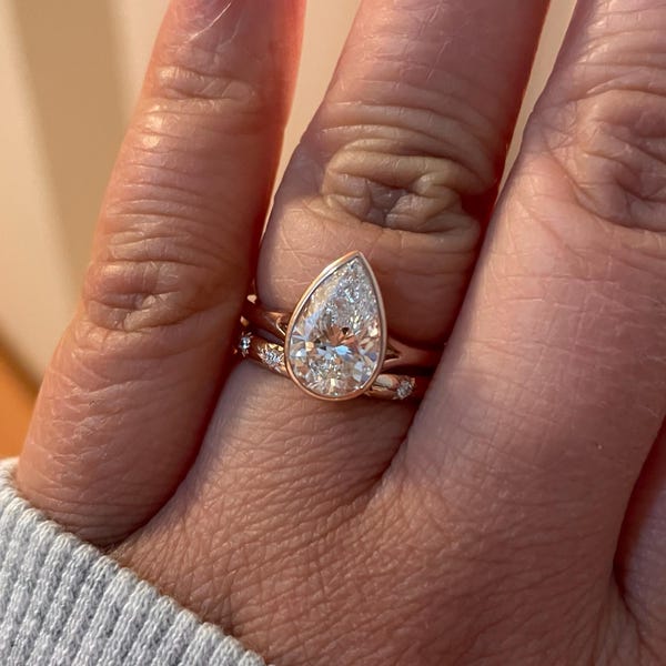 Diamond Ring With Star Setting / 14k Gold Star Setting Polaris Diamond ...
