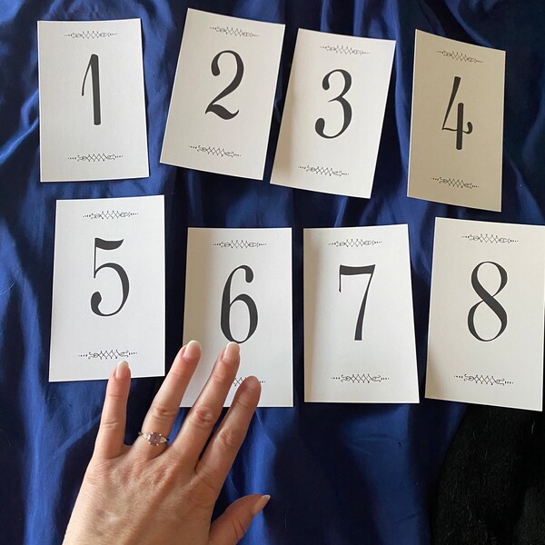 Table Cards Set - Set of 32 - Heavy Paper Matte Finish - Flashcards ...