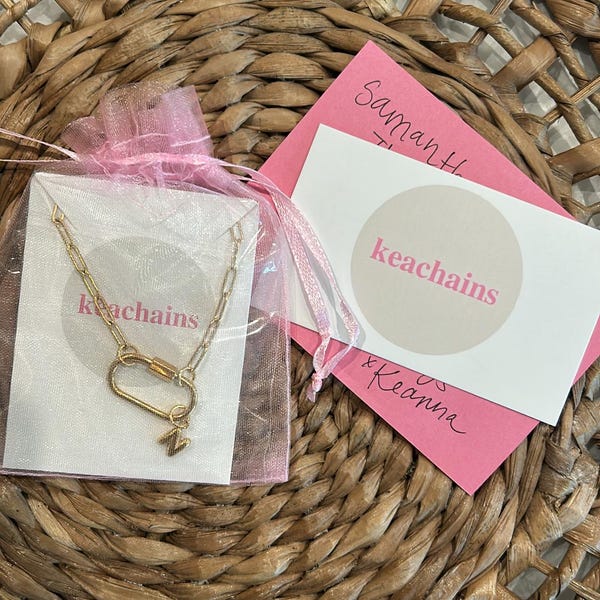 Puffy Initial Mini Bubble Letter Gold Filled Chain Necklace Stainless ...