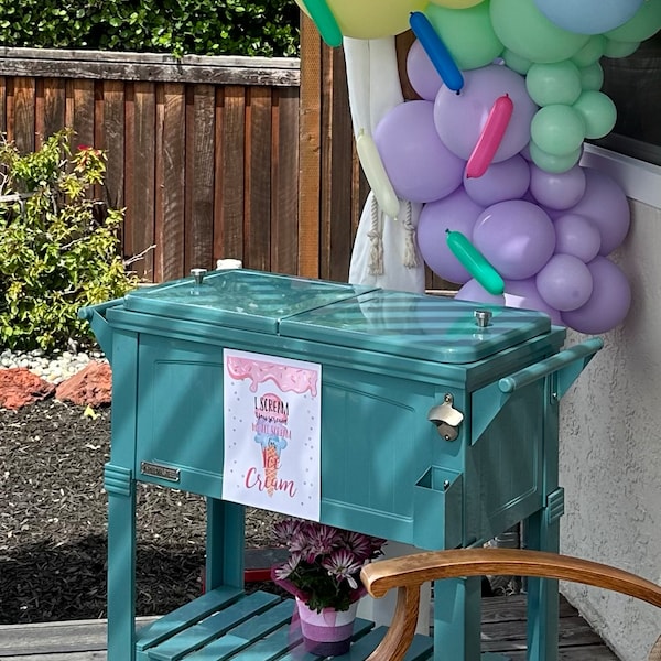 Ice Cream Sign I Scream You Scream We All Scream for Ice Cream Birthday ...