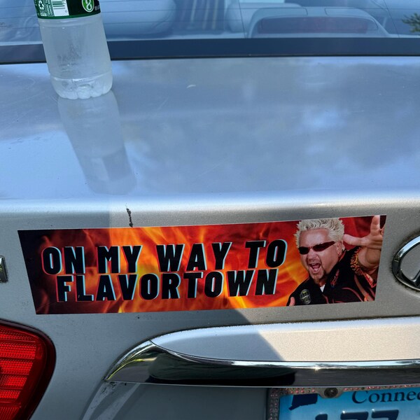 Flavortown Guy Fieri Funny Bumper Sticker Car Decal Waterproof Sticker ...